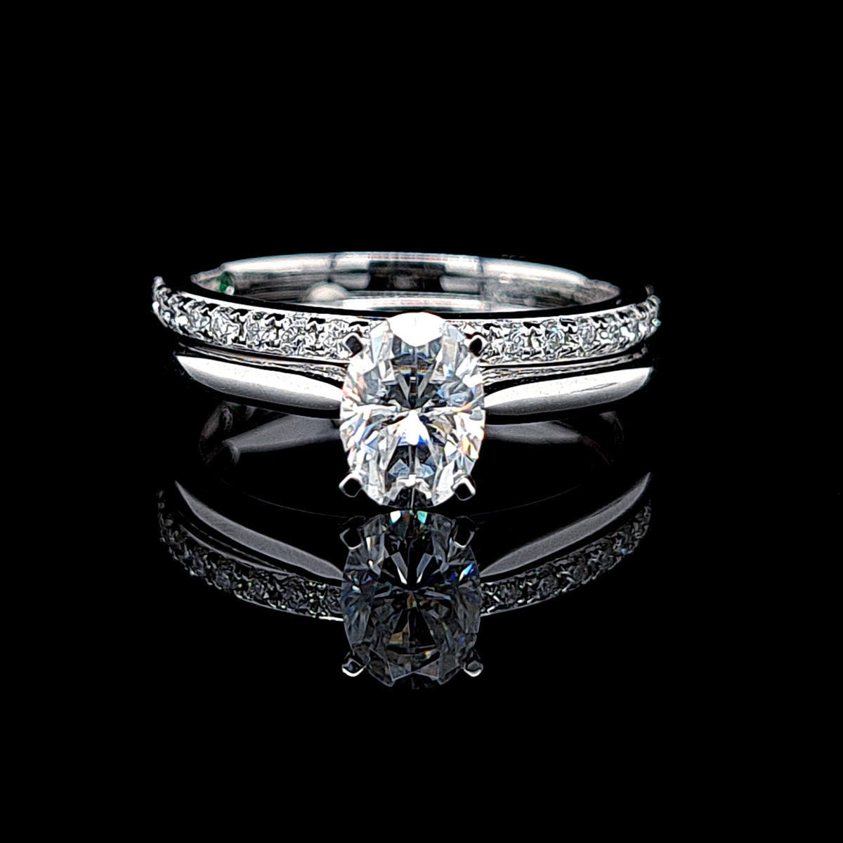 Oval Wedding Set 0275 Storm Baker Jewellers