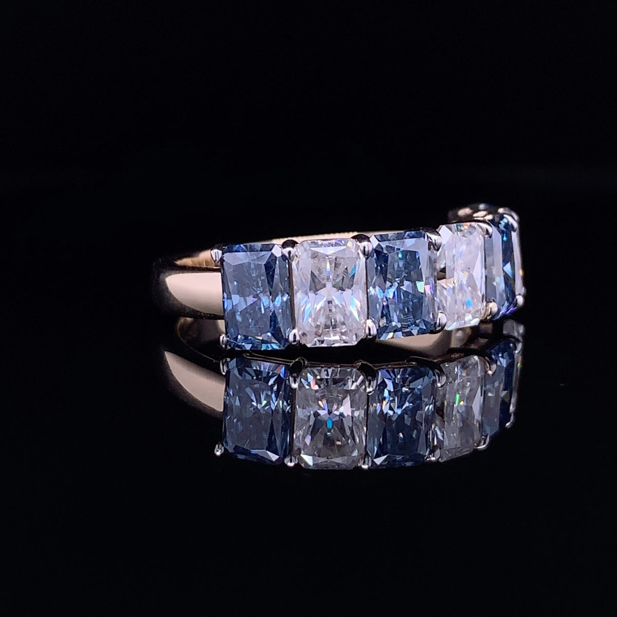 Blue & White Radiant Band 2029 – Storm Baker Jewellers